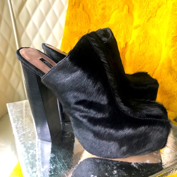SENSO | Shoes | Senso Diffusion Black Calf Hair Platform Mule Size 85 ...